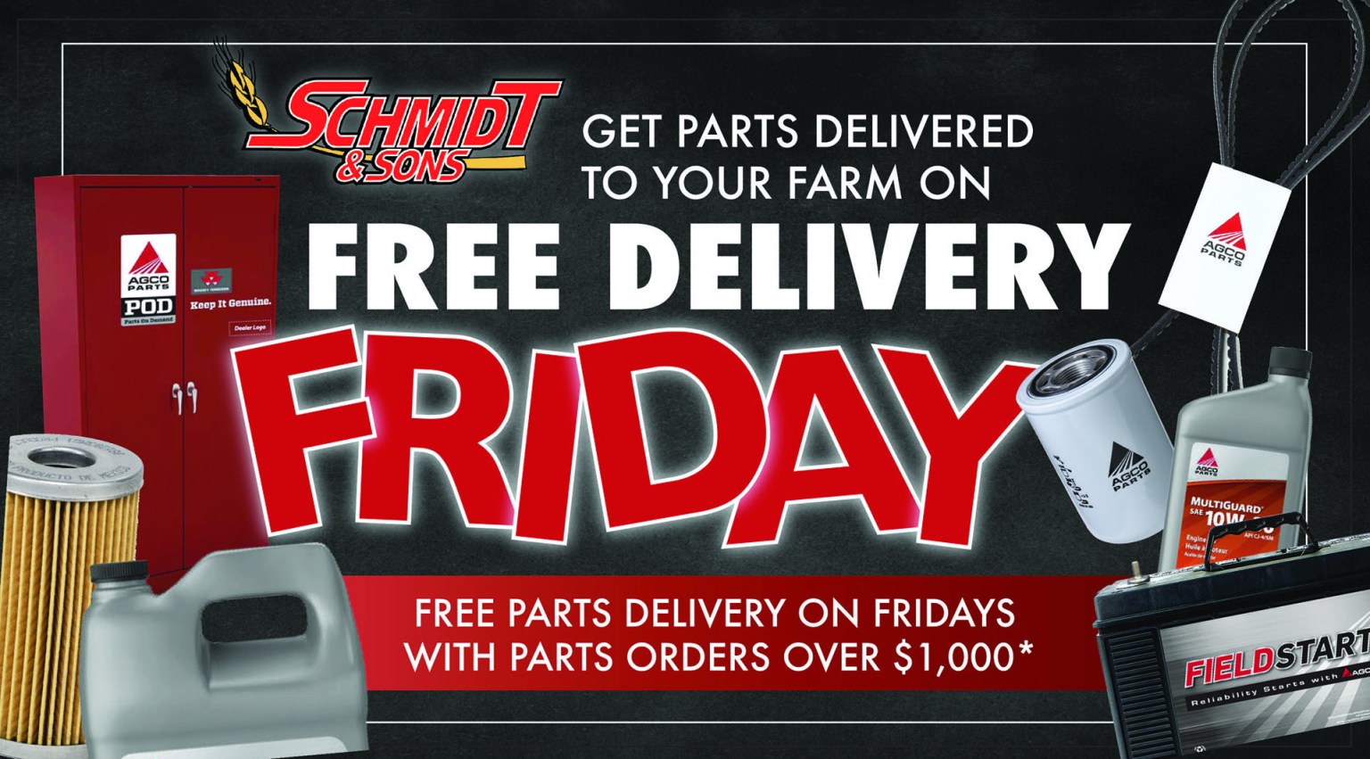 Free Delivery Friday – Schmidt & Sons, Inc