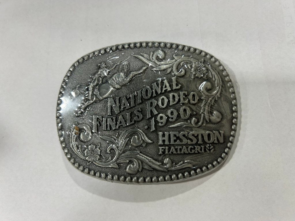 1990 Hesston National Finals Rodeo Belt Buckle – Schmidt & Sons, Inc